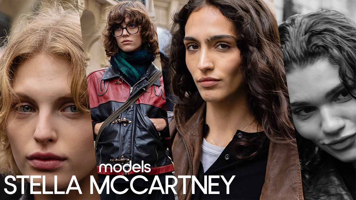 Modelle ‘fuori servizio’ alla sfilata di Stella McCartney per l'estate 2025